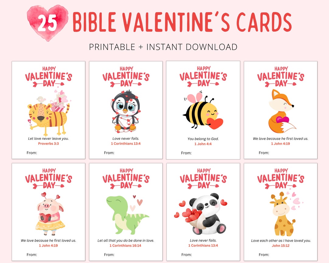Bible Verse Valentine Cards | Christian Valentine's for Kids ...