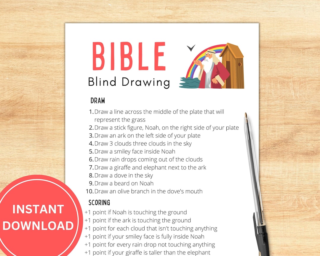 Bible Blind Drawing | Bible Game | Bible Games for Adults Kids Teens ...