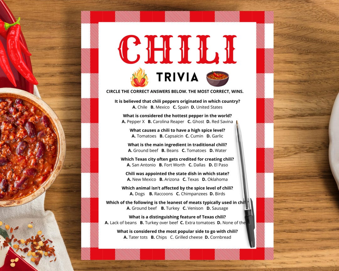 Chili Cook-off Trivia | Chili Cook-off Game | Chili Cook-off | Chili ...
