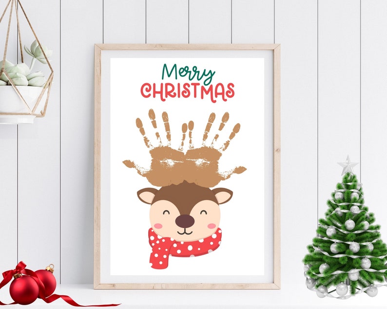 Christmas Handprint Art | Keepsake Craft Bundle (printable) - Etsy