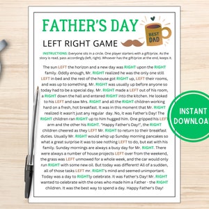 Father's Day Left Right Game | Father's Day Game | Fathers Day Activity ...