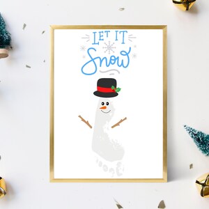 Christmas Footprint Craft Christmas Preschool Craft - Etsy