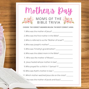 Mother's Day Bible Trivia Game | Women's Ministry, Church (digital ...