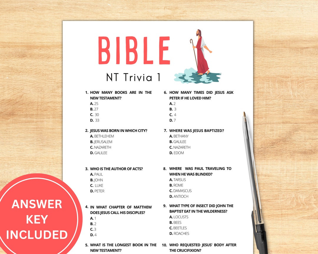 New Testament Trivia | Bible Game | Bible Games for Adults Kids Teens ...