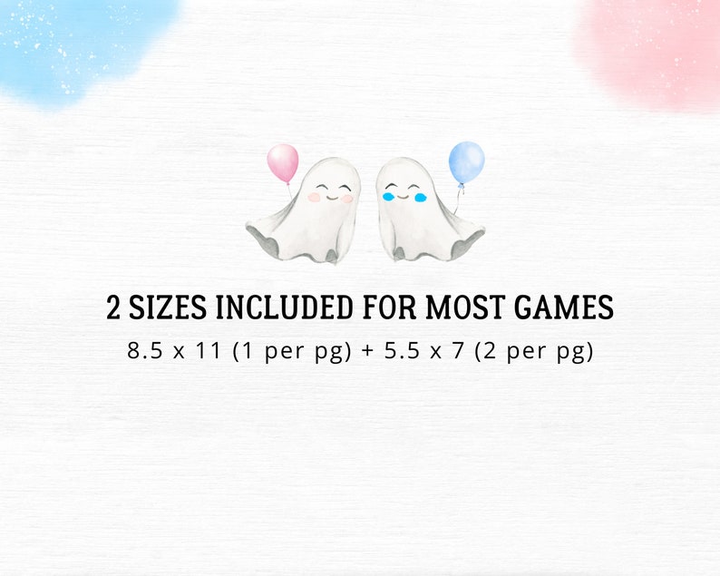 Halloween Gender Reveal Games | 30 Printable Games (digital Download ...