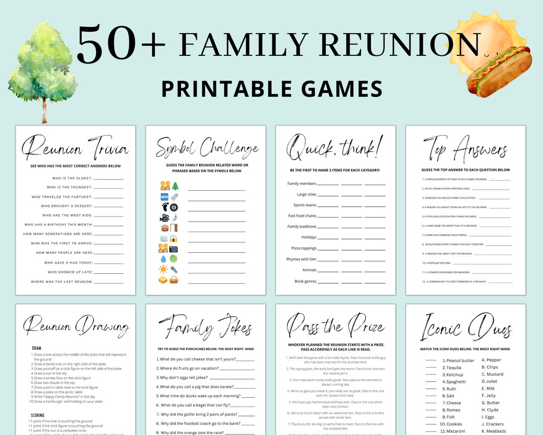 Family Reunion Game Bundle | Family Reunion Games | Family Reunion ...