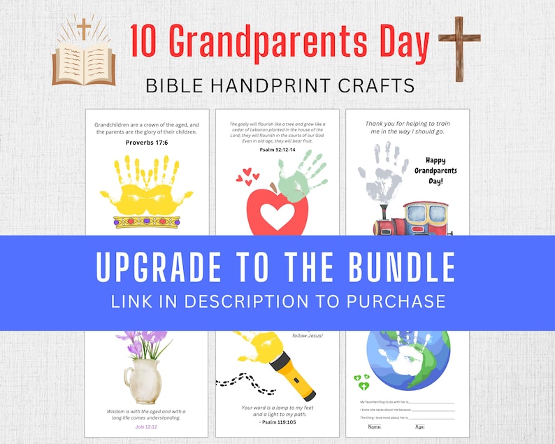 Grandparents Day Bible Handprint Craft: Christian Keepsake (digital ...