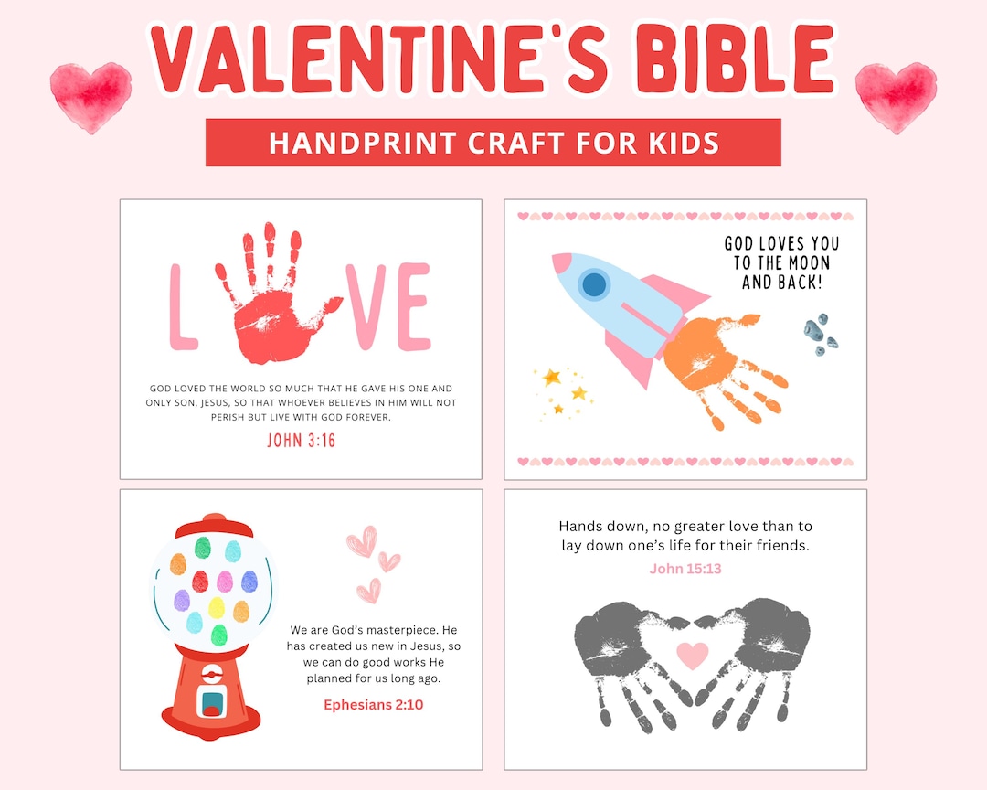 Bible Valentine's Craft | Valentines Handprint Crafts | Christian ...