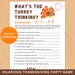 Thanksgiving 'what's the Turkey Thinking' Game (digital Download) - Etsy