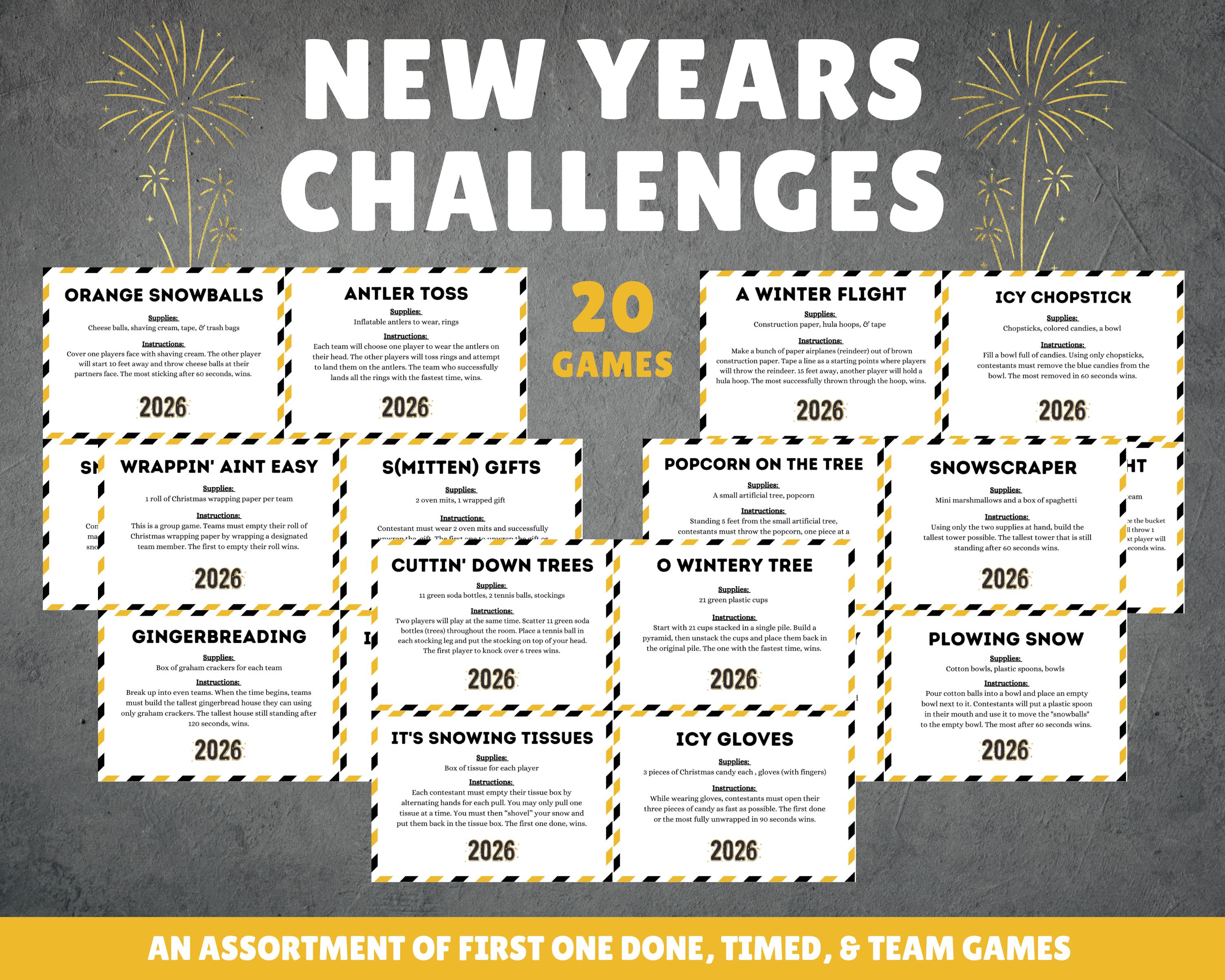 New Years MEGA Bundle: Games, Scavenger Hunt, Trivia, Challenges ...