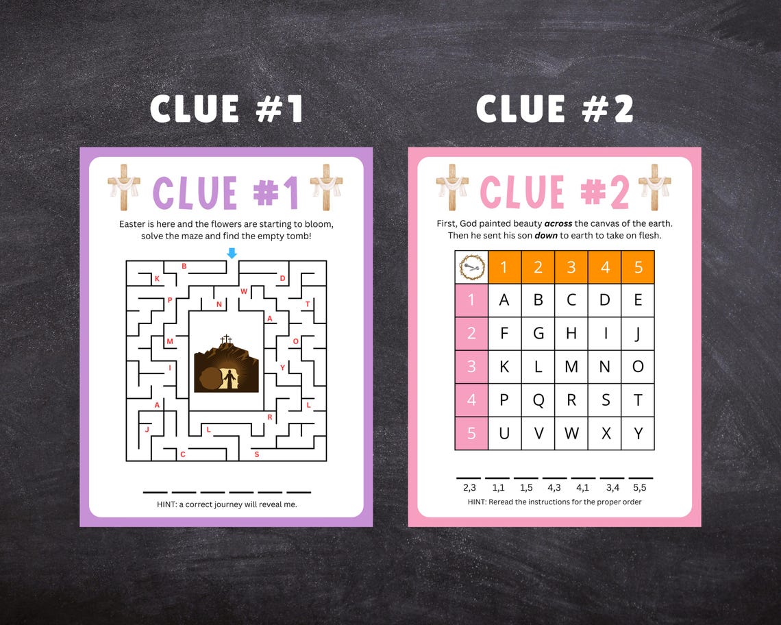 Easter Bible Scavenger Hunt for Teens: Indoor Clue Game (digital ...