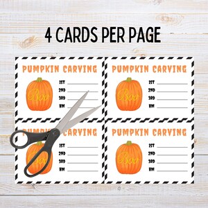 Pumpkin Carving Ballots | Pumpkin Carving Voting Cards | Pumpkin ...