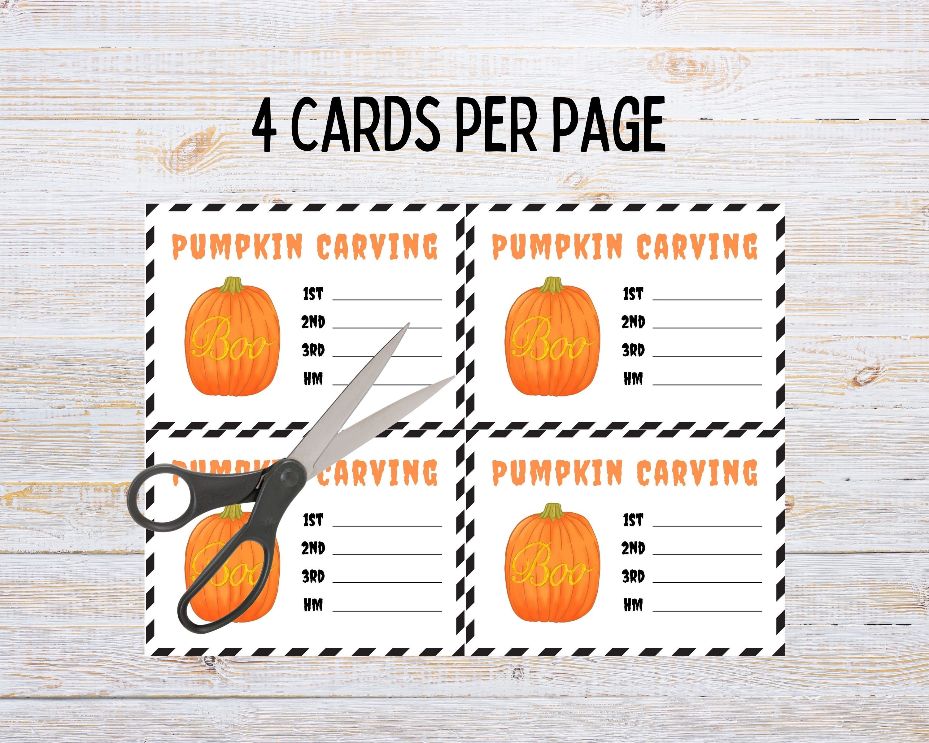 Pumpkin Carving Ballots | Pumpkin Carving Voting Cards | Pumpkin ...