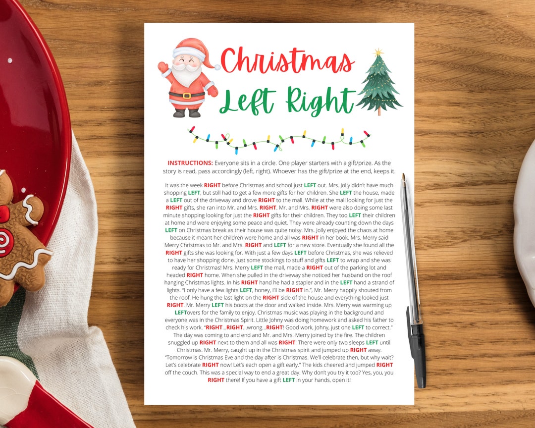 Left Right Christmas Game | Christmas Pass the Prize | Right Left Game ... Left Right Christmas Game | Christmas Pass the Prize | Right Left Game ...