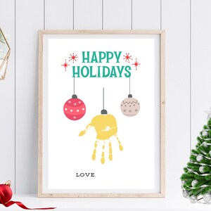 Christmas Handprint Keepsake Craft | Kid's Ornament Project (printable ...
