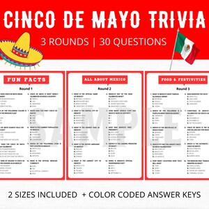 Cinco De Mayo Trivia | Cinco De Mayo Games | Cinco De Mayo Party Games ...