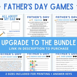 Father's Day Trivia | Father's Day Game | Fathers Day Activity | Fun ...