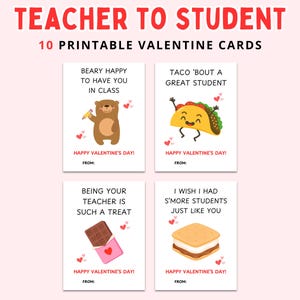 Teacher Valentines for Students | Teacher Valentines for Class ...