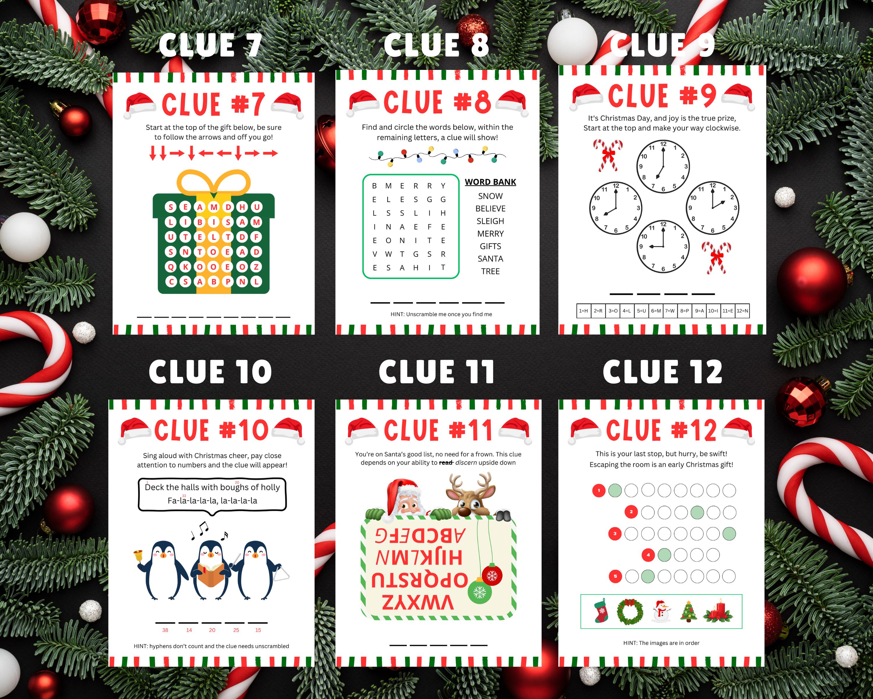 Christmas Escape Room Game: A Fun Christmas Party Game (printable) - Etsy