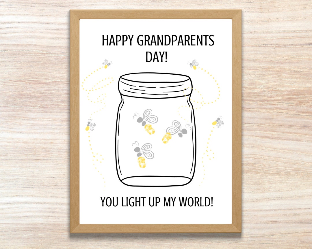 Grandparents Day Fingerprint Craft | Grandparents Day Craft ...