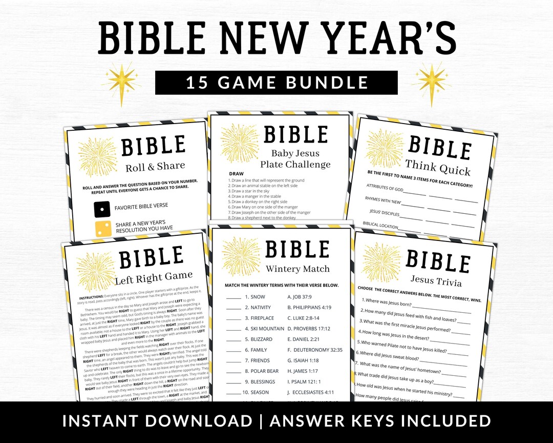 New Year's Bible Games New Years Christian Games New Years Party Games ...