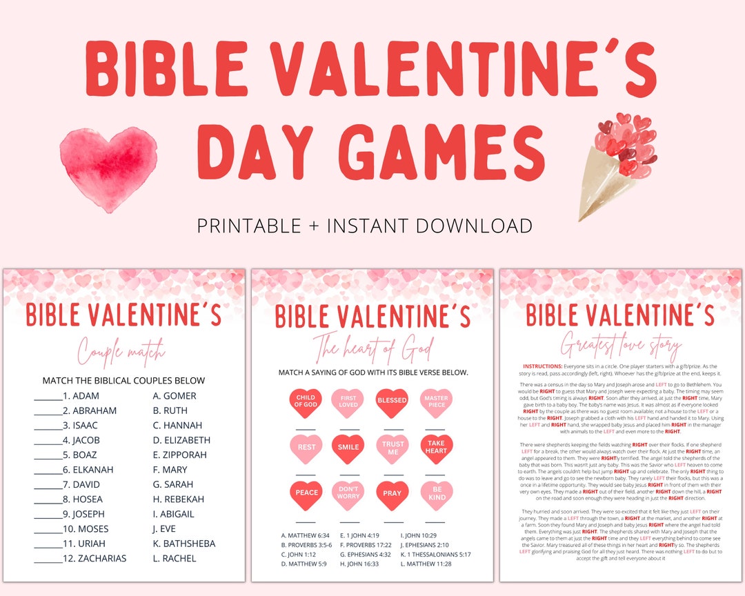 Valentine's Bible Games | Valentine's Church Games | Valentine's Party ...