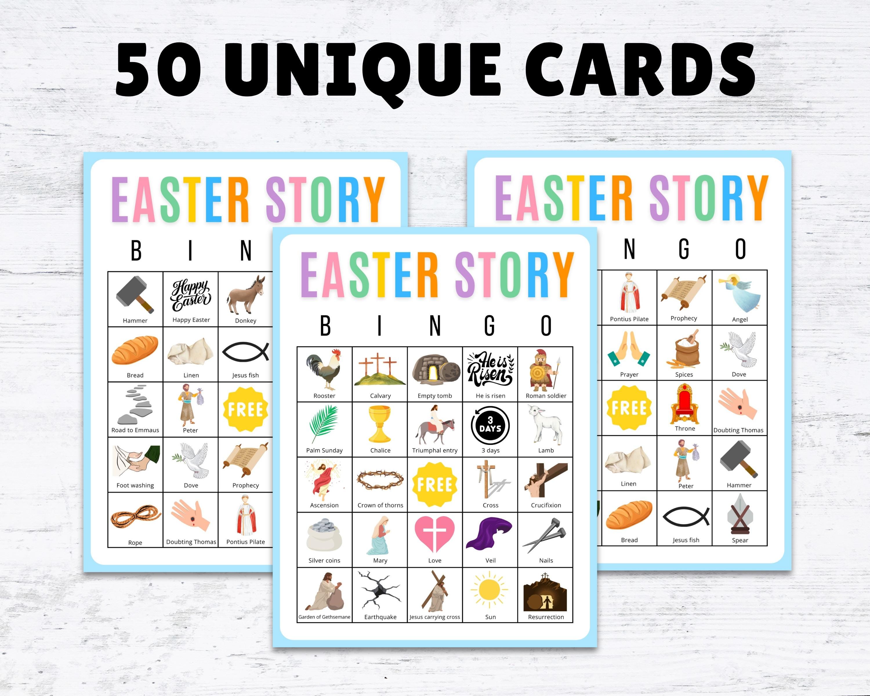 Easter Story Bingo | Christian Easter Game (digital Download) - Etsy