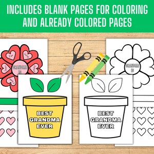 Grandparents Day Flower Craft: Grandma Gift From Grandkids (digital ...