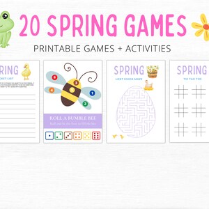 Spring Games Bundle Spring Games Spring Activities - Etsy