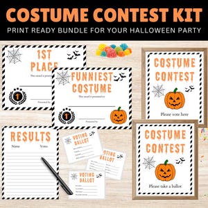 Halloween Costume Contest Kit: Printable Ballots & Awards (digital ...