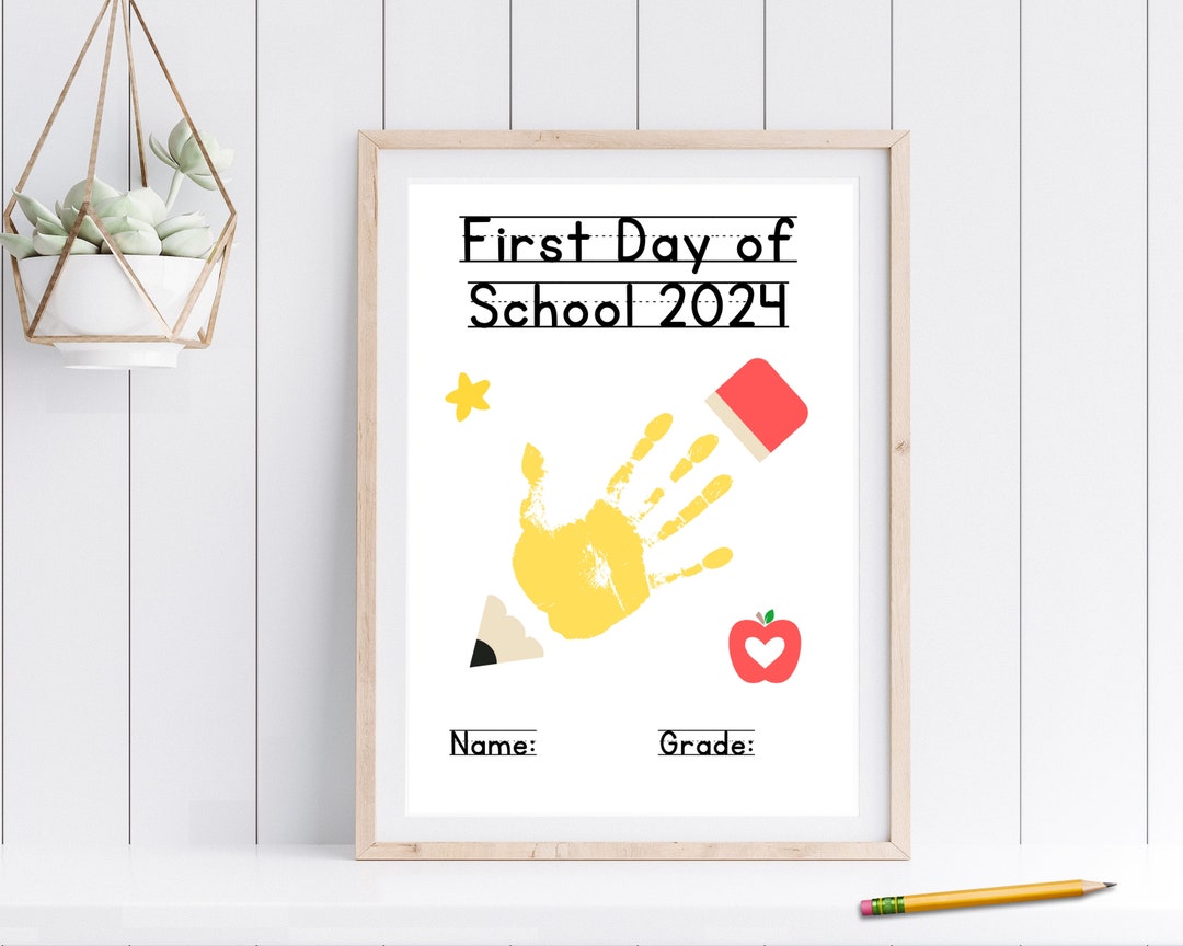First Day of School Craft | Back to School Handprint Craft | Back to ...