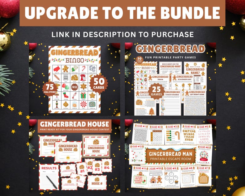 Gingerbread House Contest Kit: Gingerbread House Awards, Ballots, Signs ...