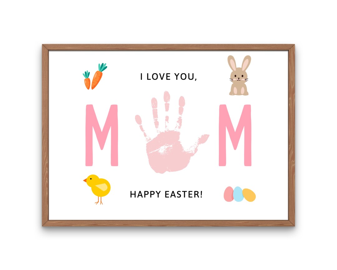 Easter Mom Handprint Craft | Easter Handprint Art | Easter Craft School ...