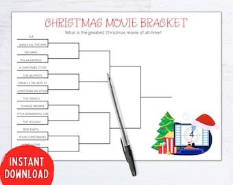 Christmas Movie Bracket - Etsy