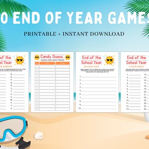 End of Year Party Games Last Day of School Games End of - Etsy