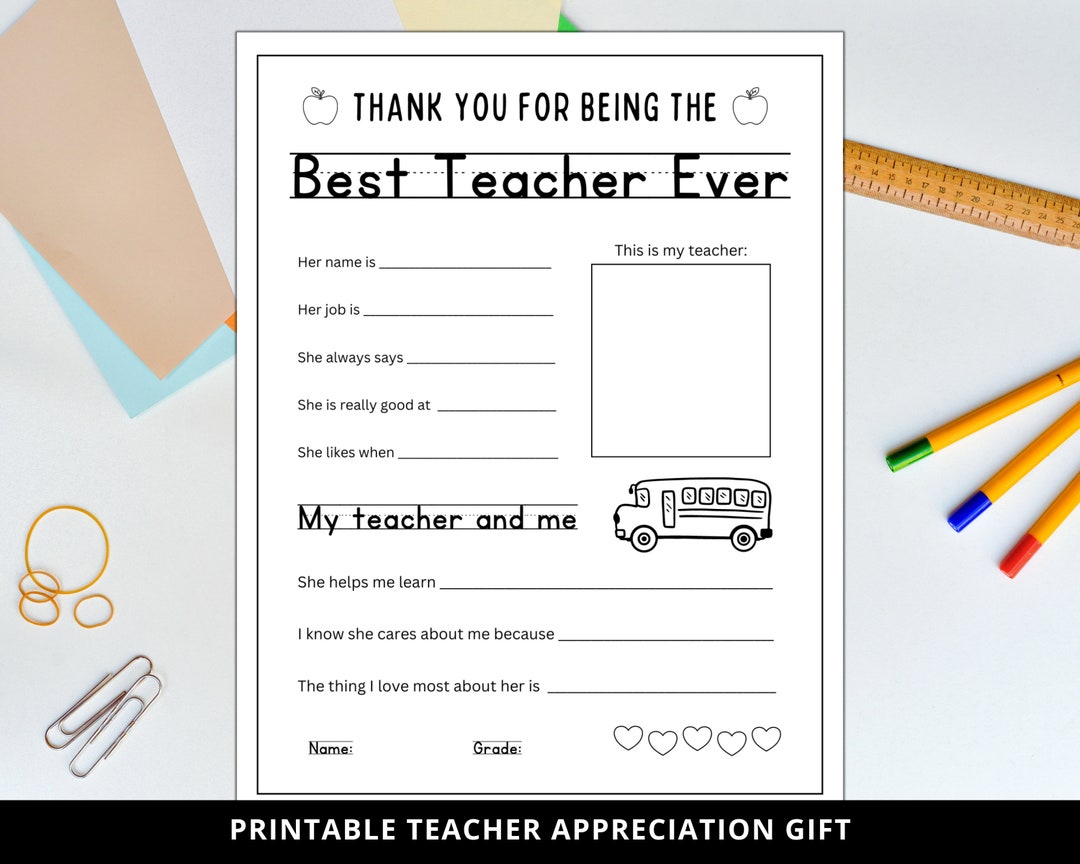 End of Year Teacher Gift | Printable Teacher Appreciation Gift ...