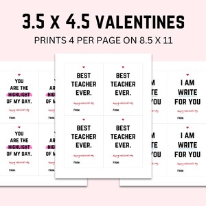 Funny Teacher Valentines: Printable Cards for Coworkers (digital ...