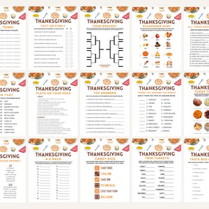 40 Thanksgiving Game Bundle | Printable Party Games (digital Download ...