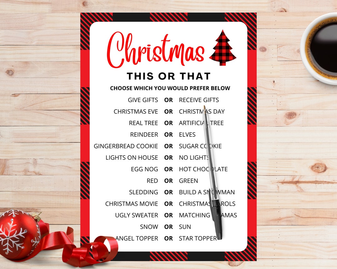 This or That Christmas | Christmas Games | Fun Christmas Games ...