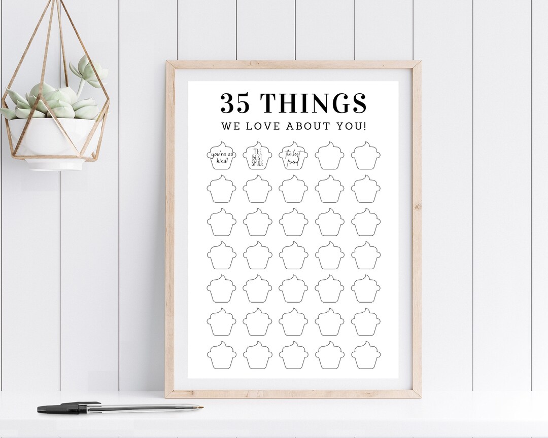 35 Things We Love About You 35 Reasons We Love You Thirty Things We ...
