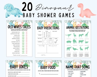 Dinosaur Baby Shower Games - Etsy