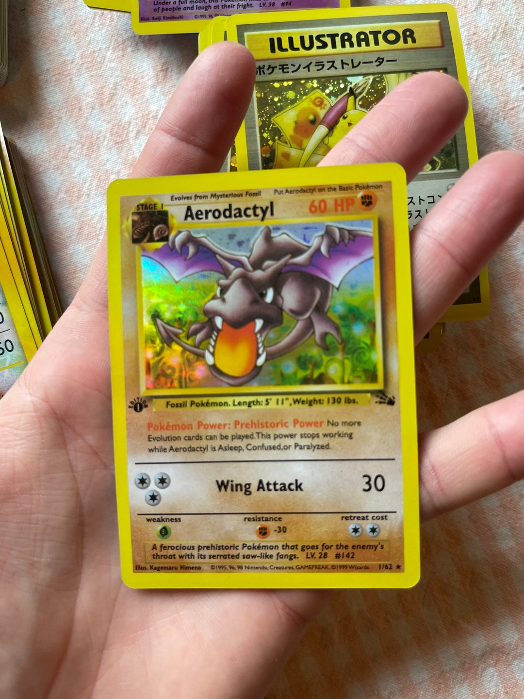 Aerodactyl 1st Edition Holo Proxy Replica Pokemon Card - Etsy