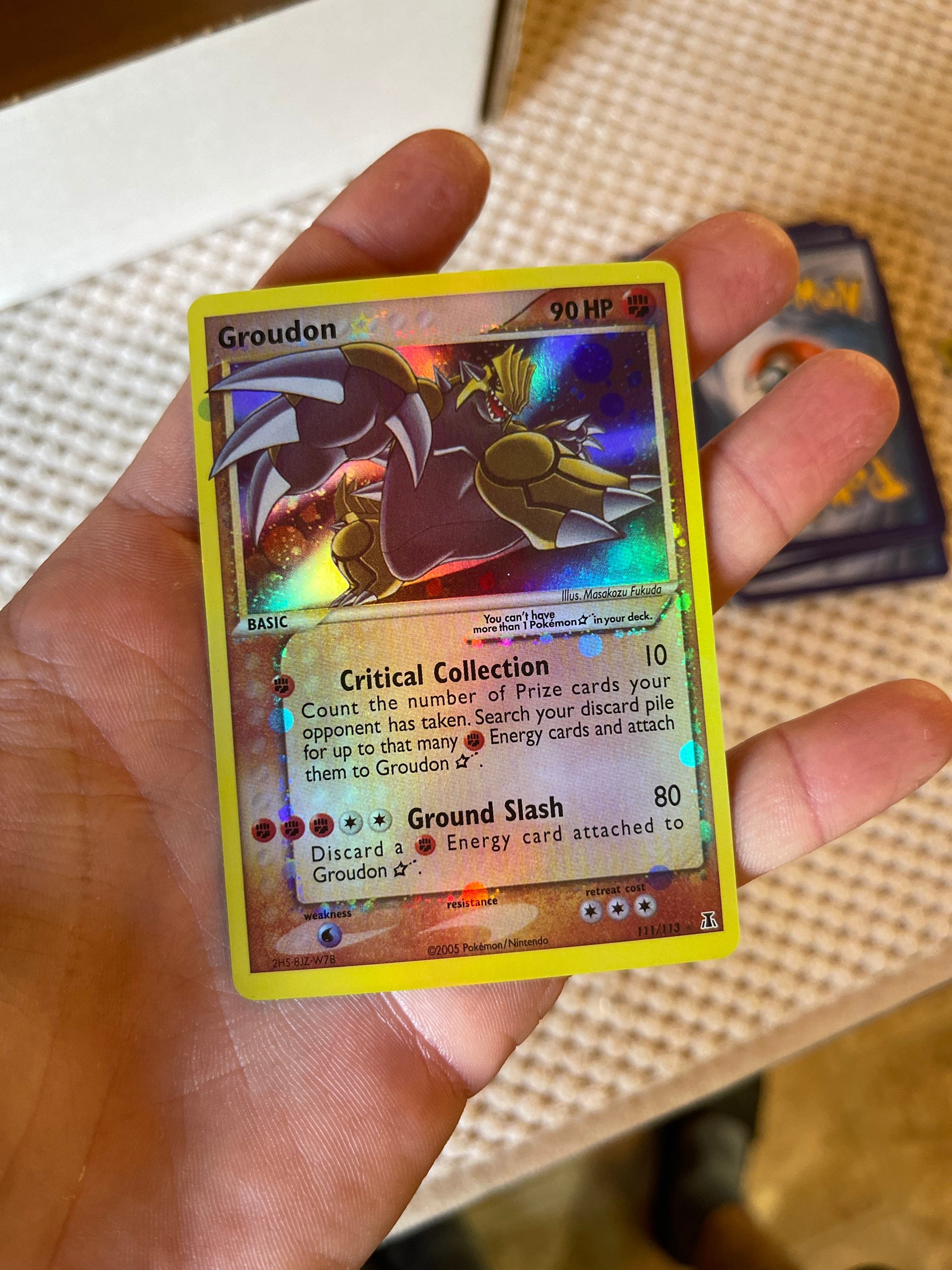 Shiny Groudon Card