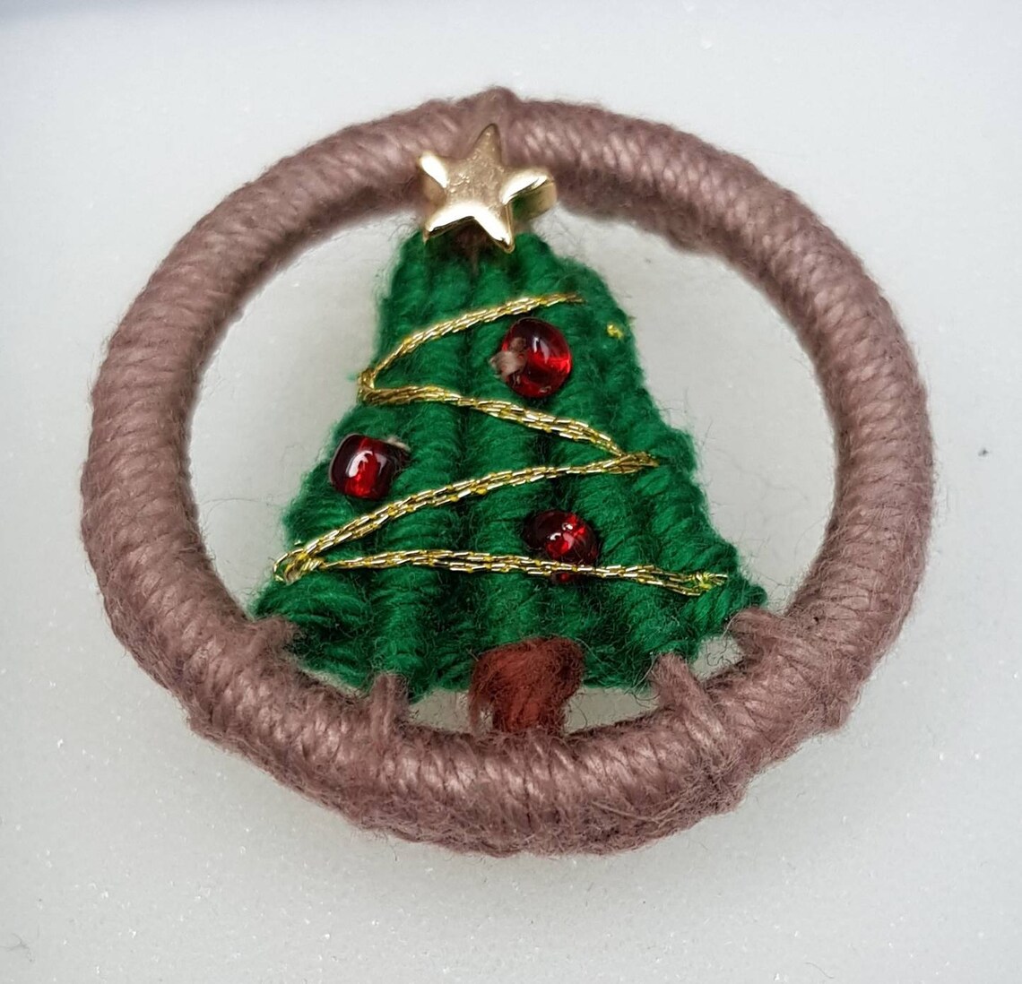Dorset Button Christmas Tree Brooch - Etsy UK
