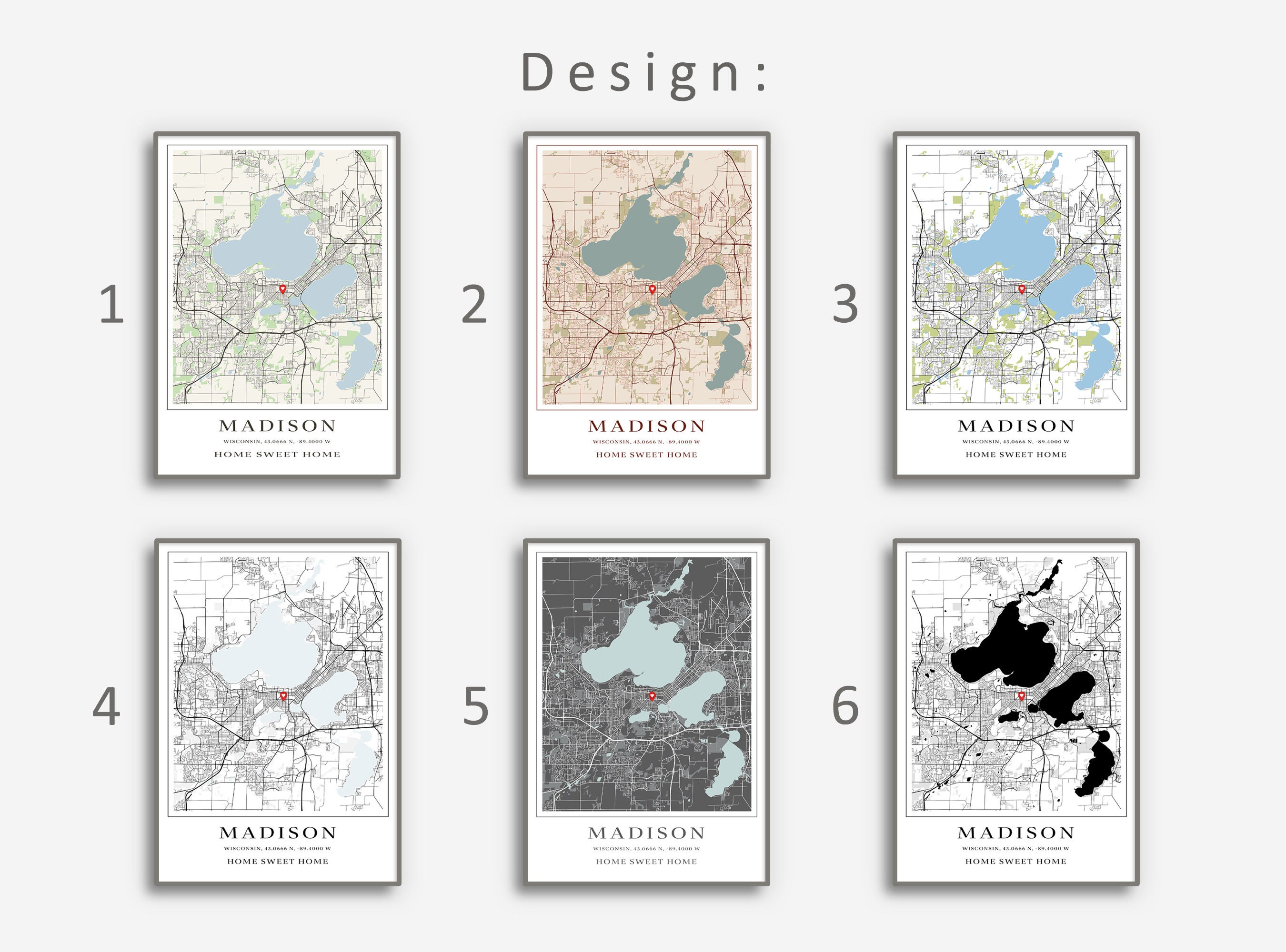 Custom City Map, City Map Print, Travel Poster, Anniversary Gift ...