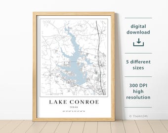 Lake Anna Map - Lake Map - Instant Download, Printable Map Poster ...