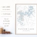 Custom Lake, Personalized Lake, Custom Map Poster, Any Lake, Wall Decor ...