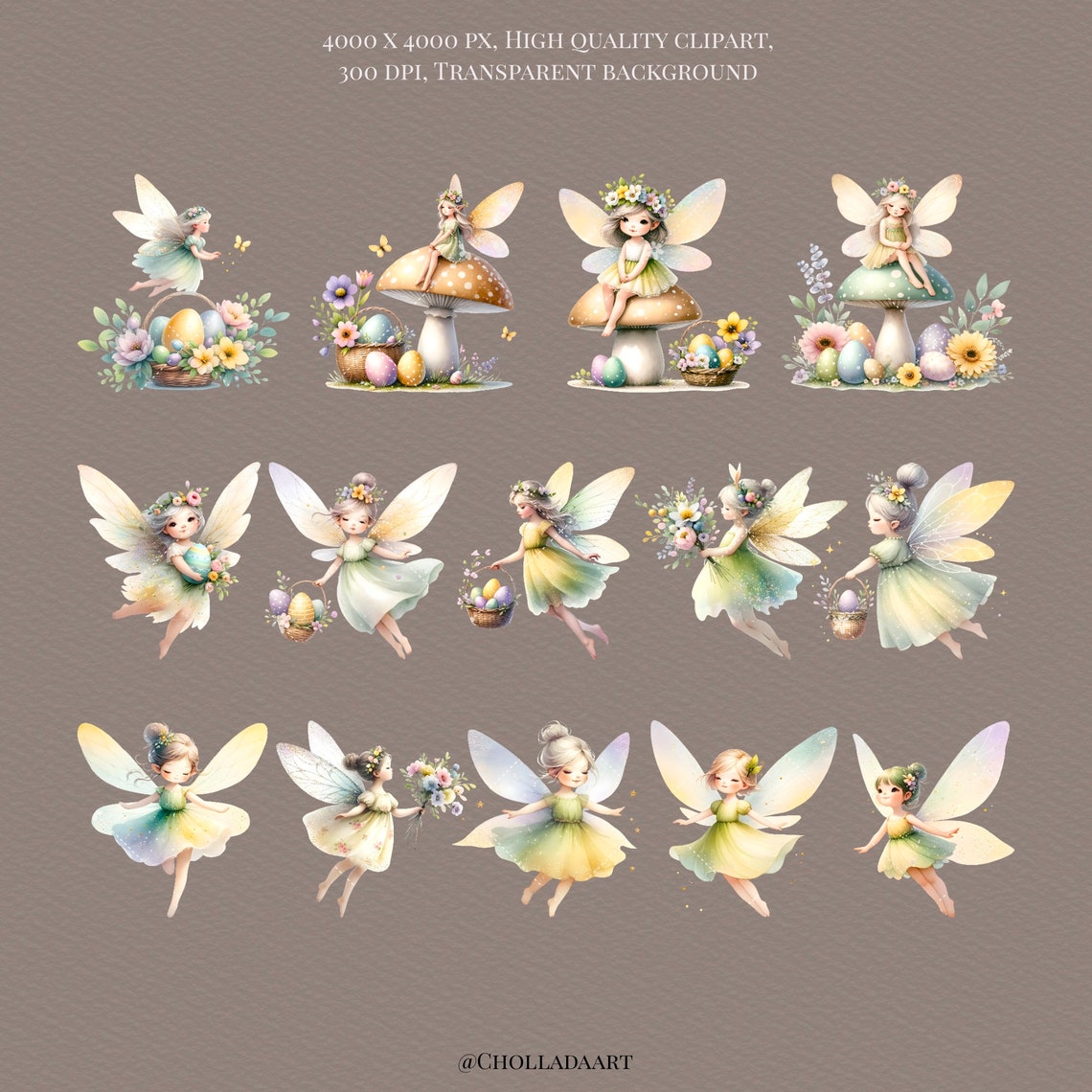 Watercolor Fairy, Fairy Garden Png, Fairy Png, Cute Fairy, Easter Fairy ...