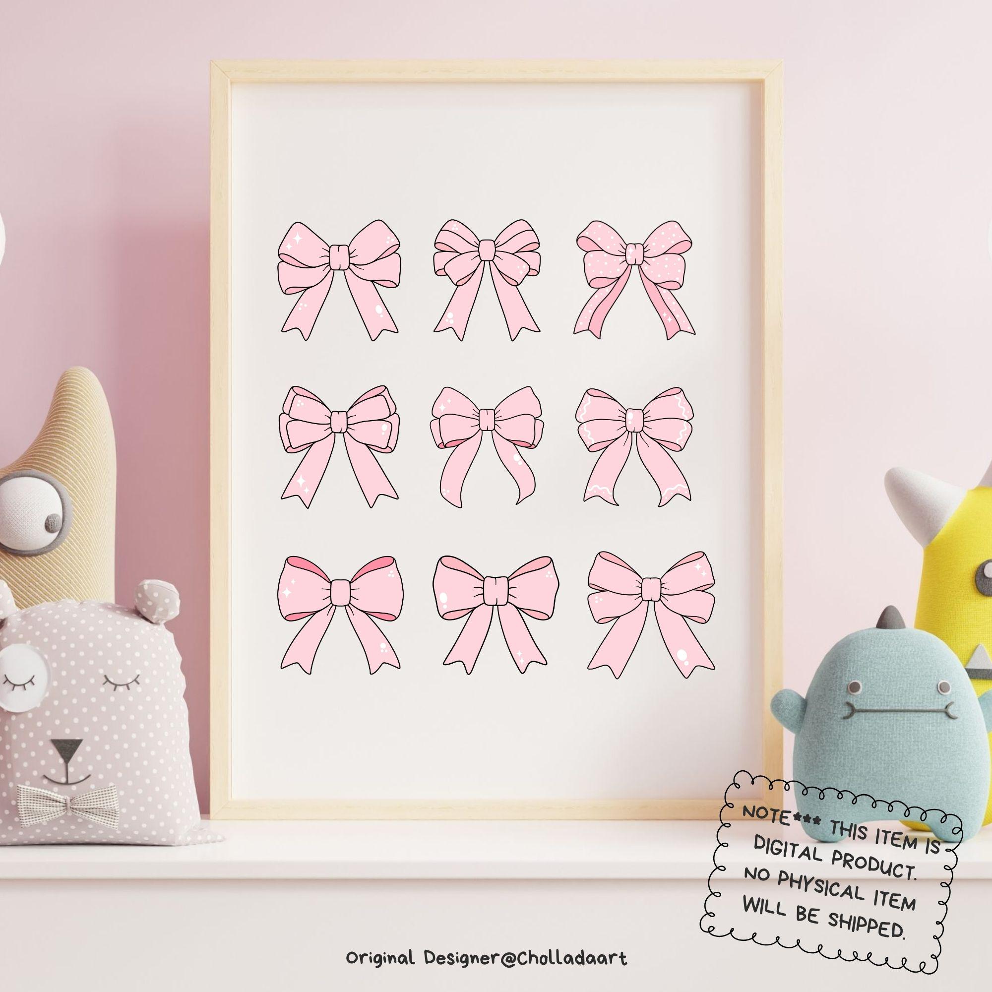 Coquette Ribbon Bow Clipart, Pink Bow Png, Bow Clipart, Coquette Bow ...