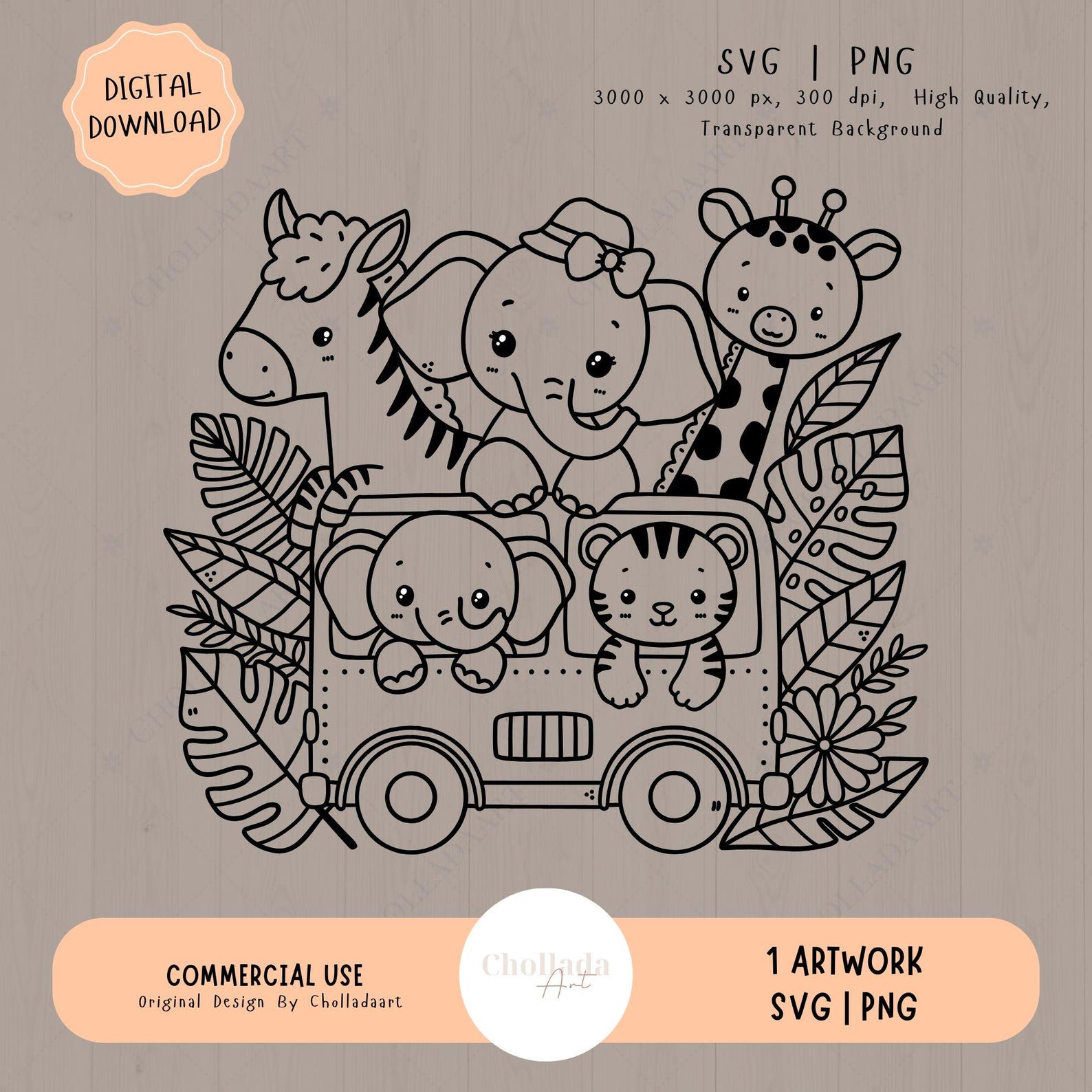 Safari Animal SVG File, Safari SVG, Cute Animal SVG, Safari Animal Cut ...